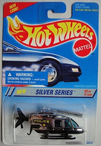 HOT WHEELS SILVER SERIES POLICE PROPPER CHOPPER 3/4 (NEW LOOK ...