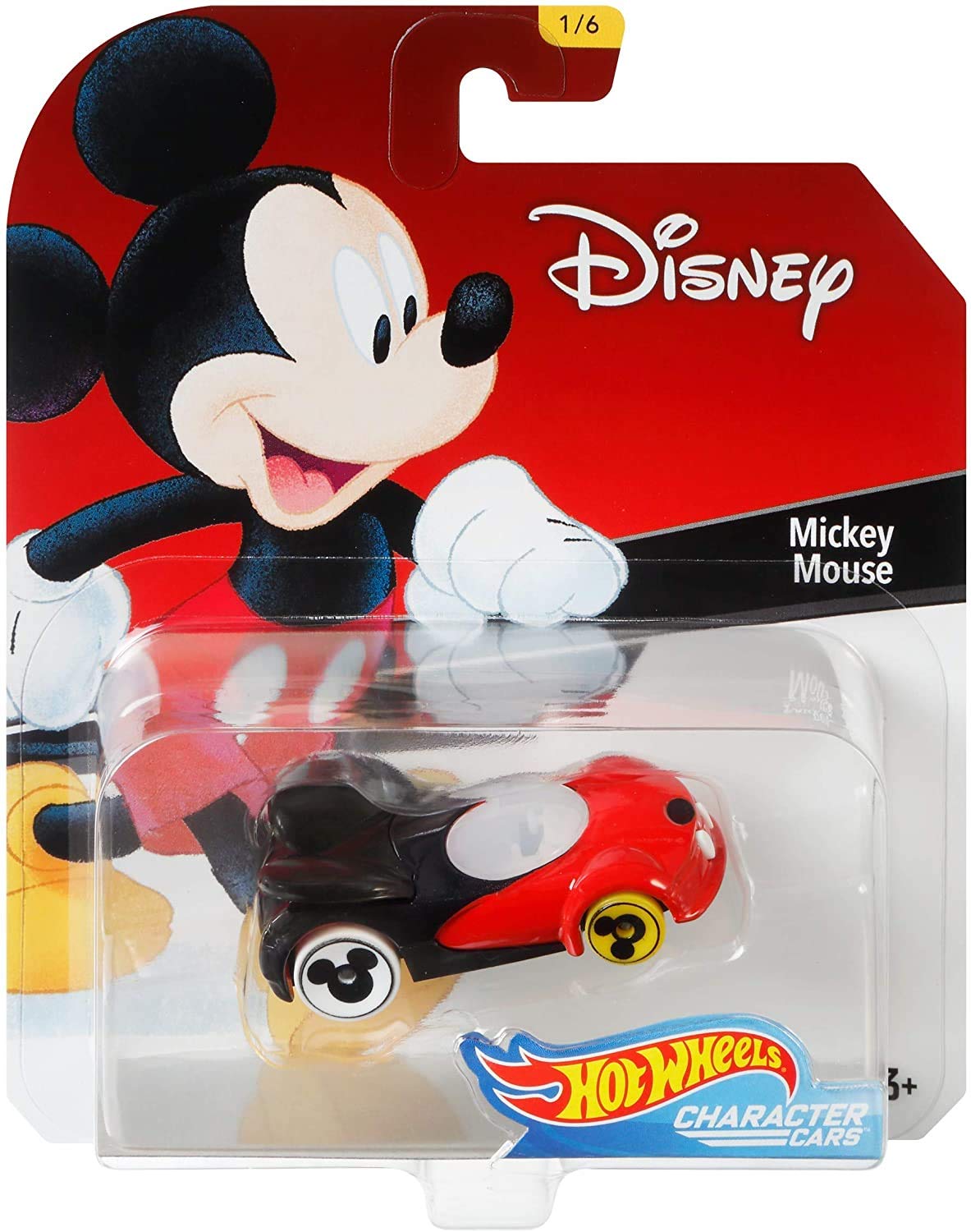 Hot Wheels Disney Mickey Mouse Vehicle 1:64 Scale Character Car ...