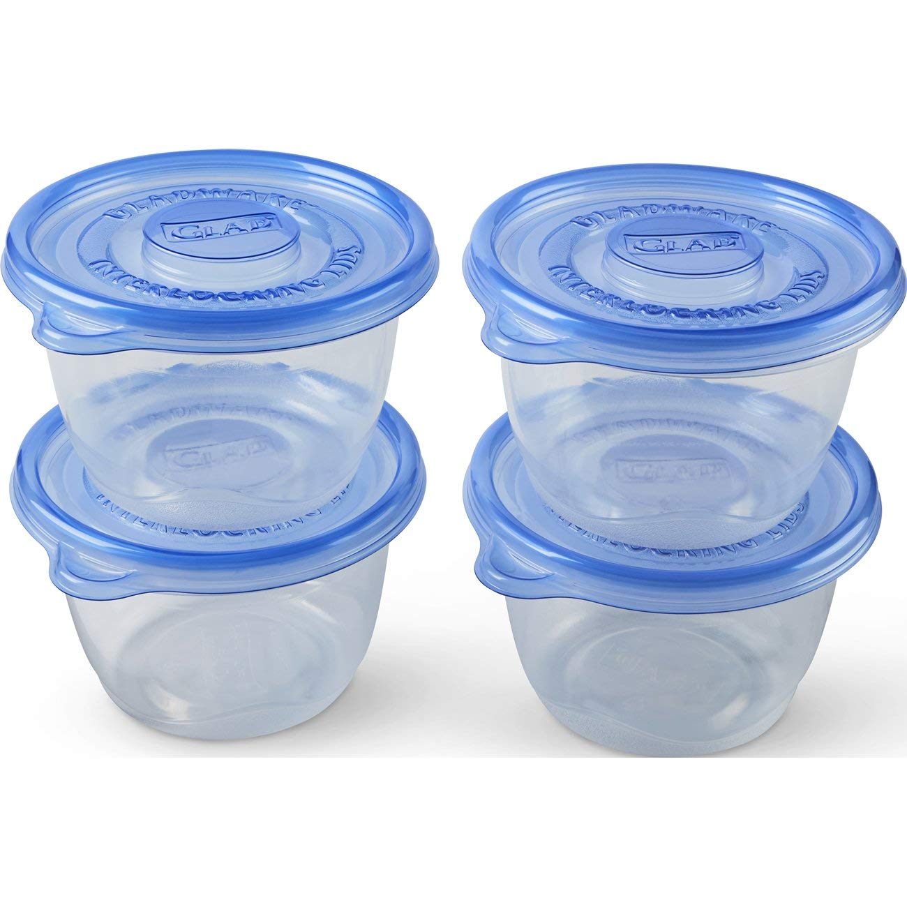 Glad Food Storage Containers - To Go Lunch Containers - 32 Ounce - 4 ...