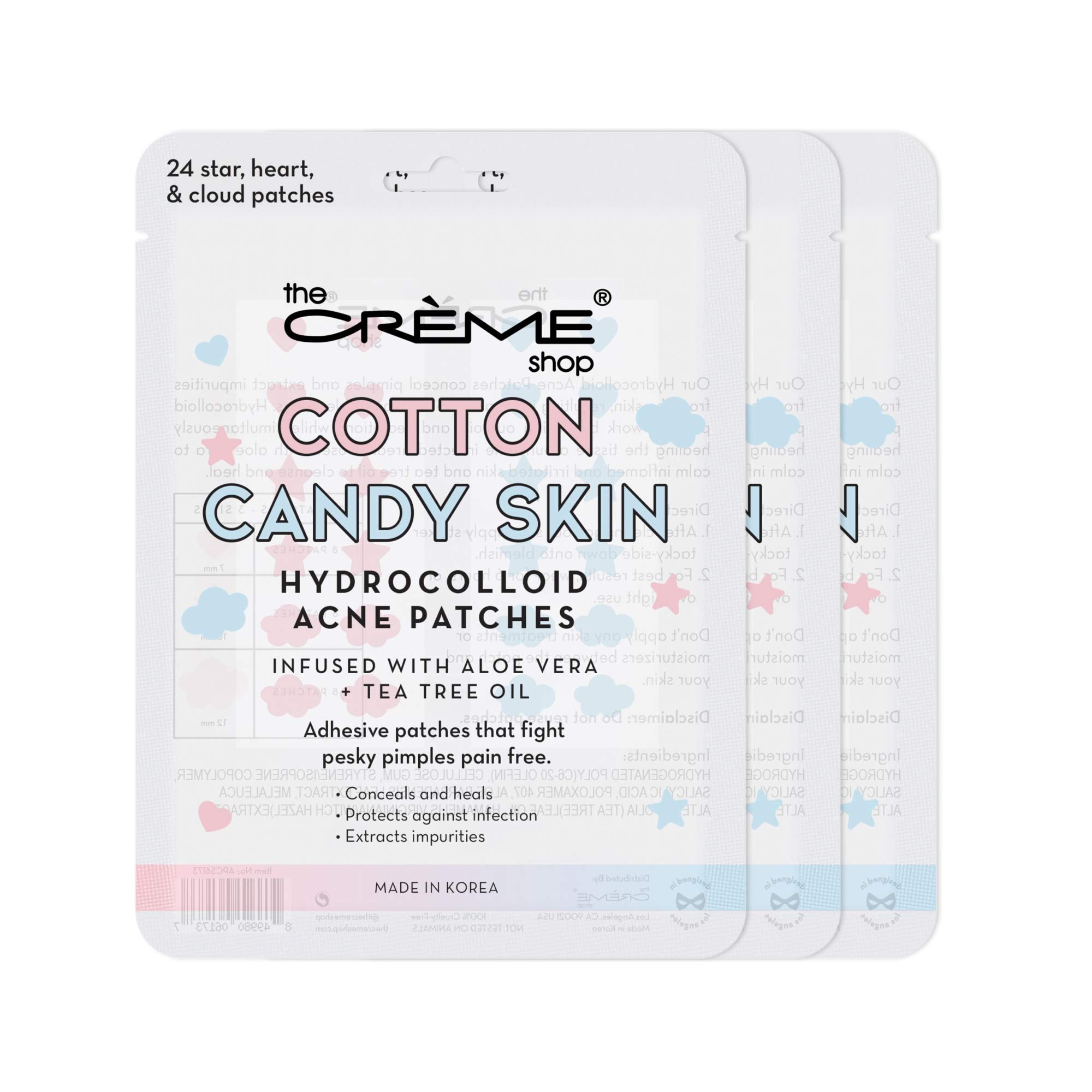 The Crème Shop Cotton Candy Skin Hydrocolloid Acne Patches - Pimple ...