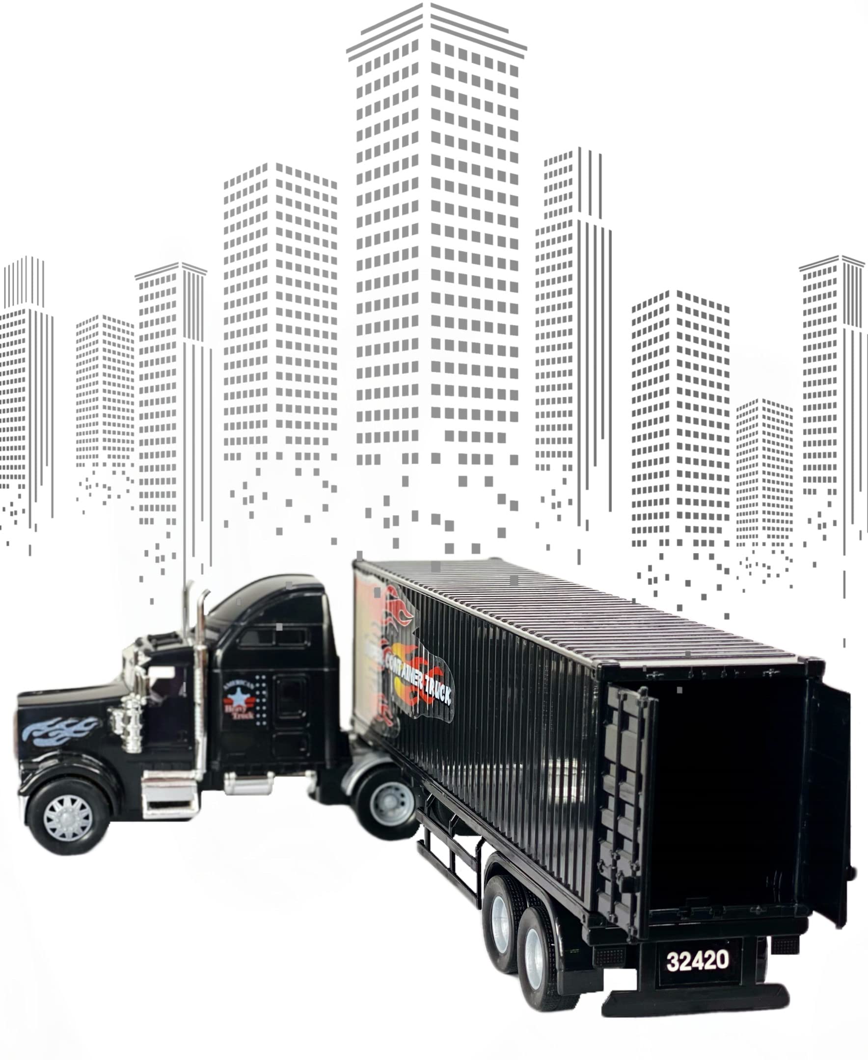 Big Daddy Heavy Duty Tractor Trailer Cargo Transporter with Cargo Hold ...
