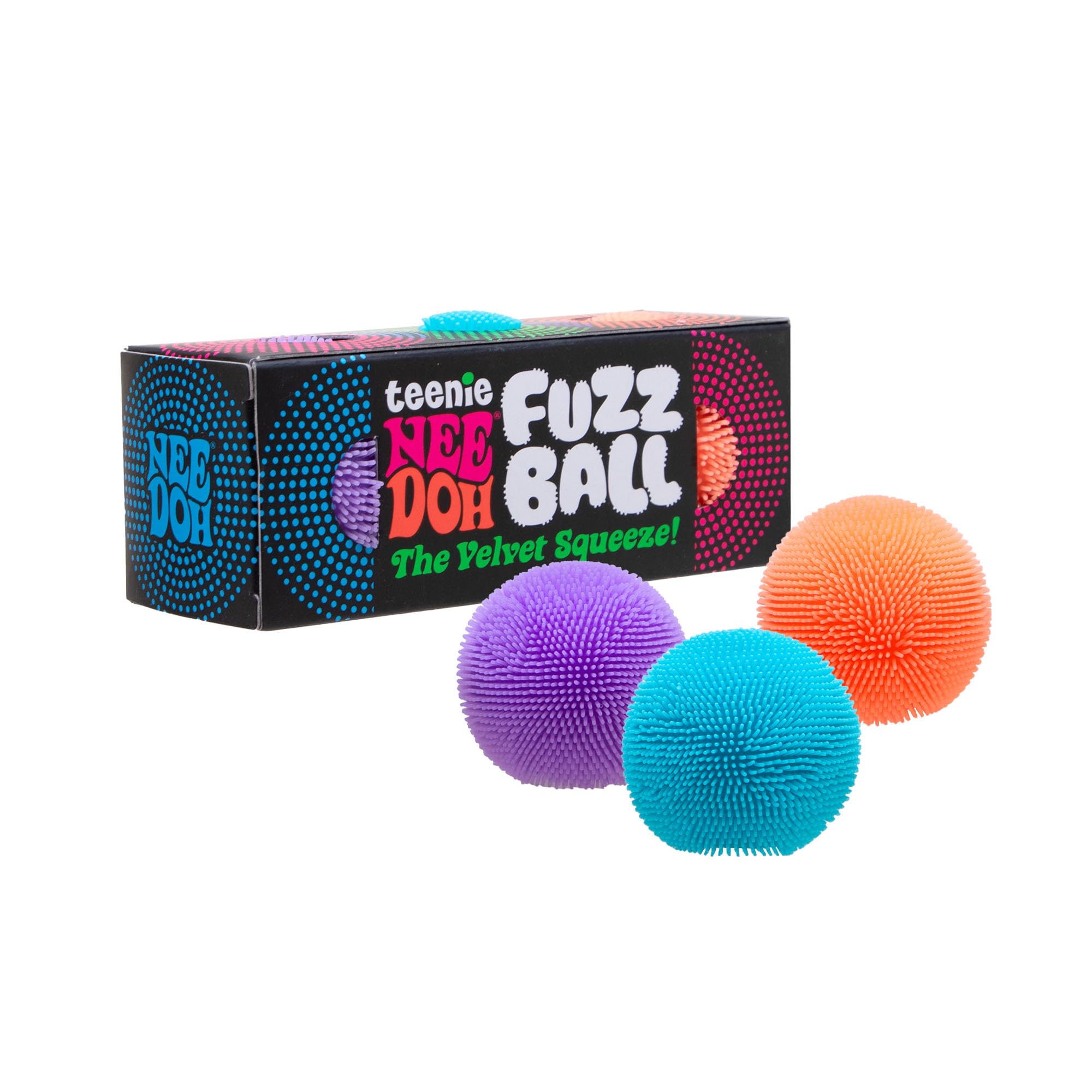 Schylling Teenie NeeDoh Fuzz Ball - Mini Sensory Toy with a Velvet ...