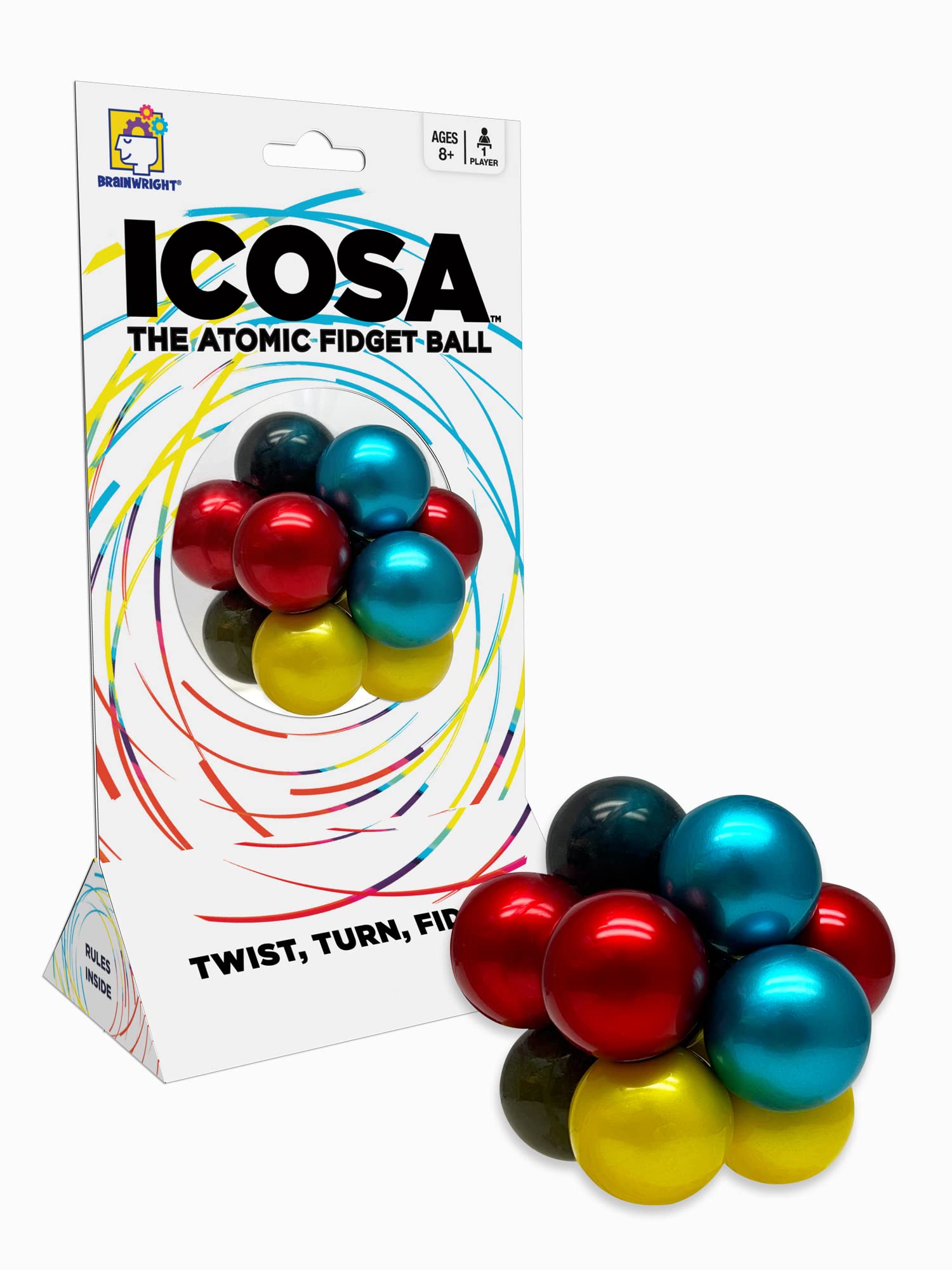 Brainwright - ICOSA - The Atomic Fidget Ball - Twist, Turn, Fidget ...