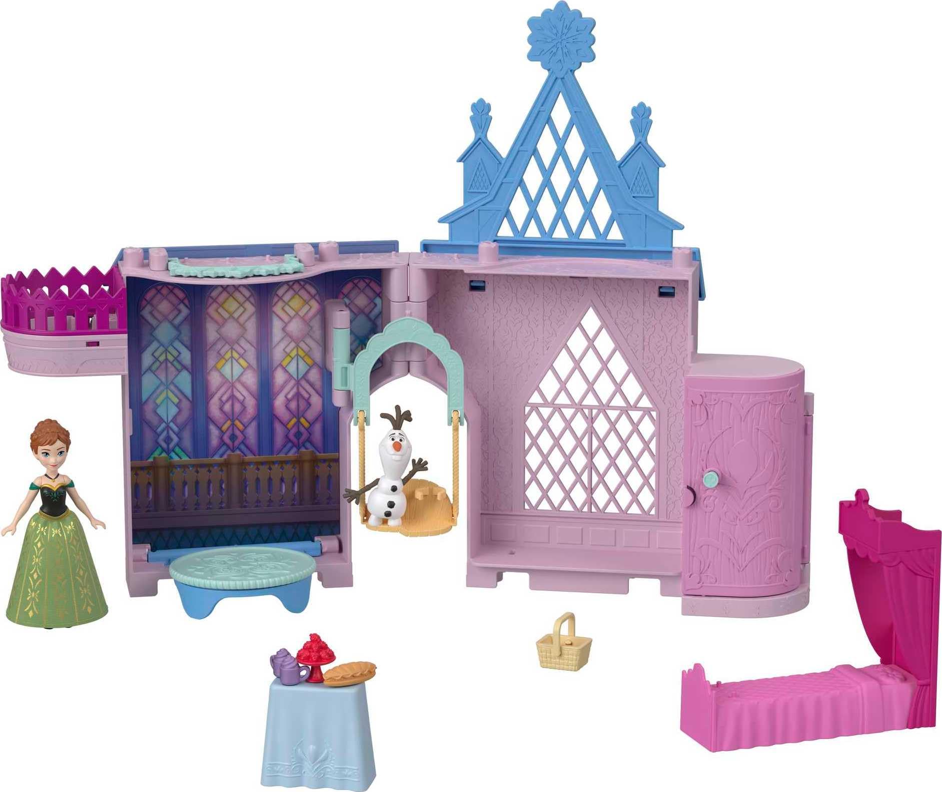 Mattel Disney Frozen Toys, Anna Doll House Stackable Castle with ...