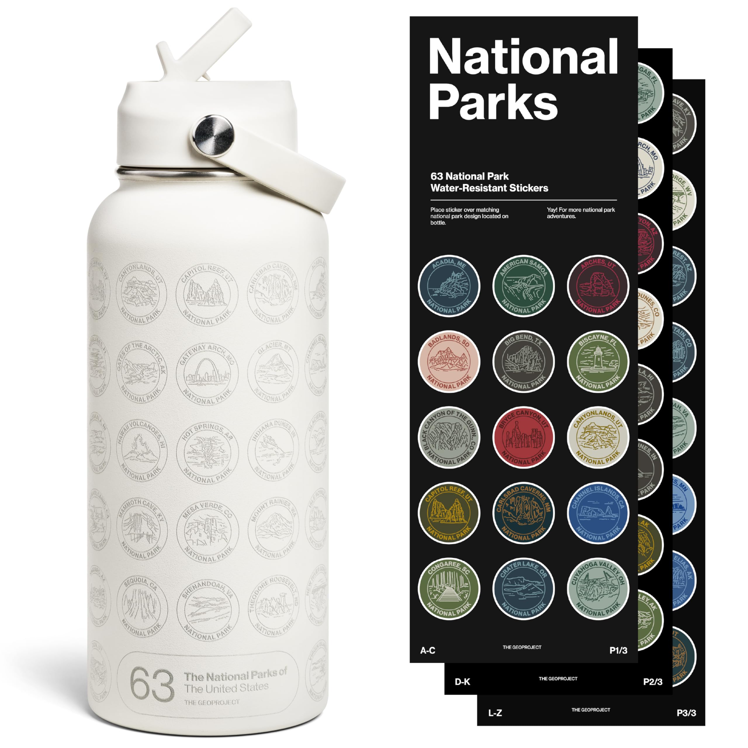 National Parks Water Bottle with Stickers Kit, Adventure Flask– MarvelsAura
