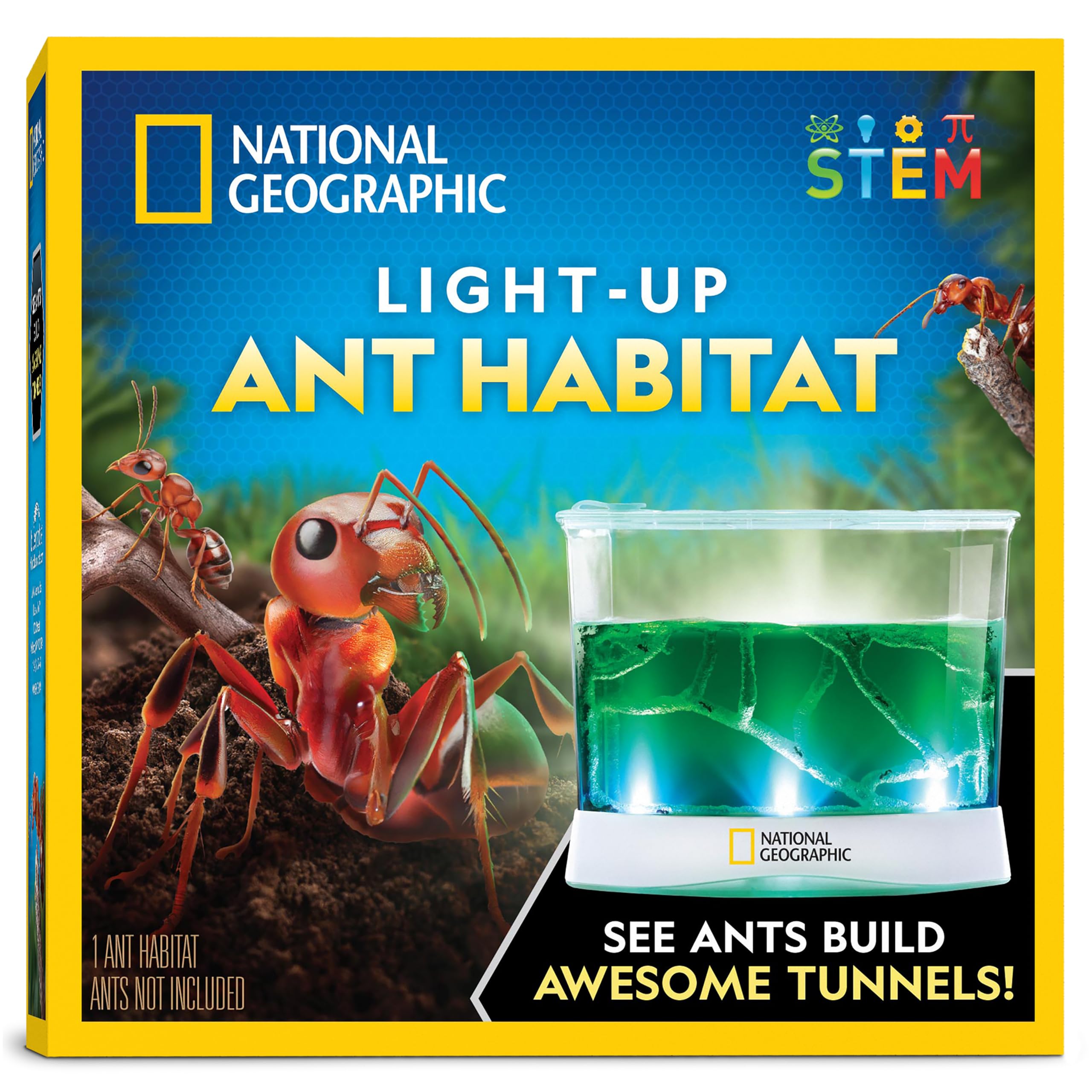 National Geographic Ant Habitat Kit – Light-Up Terrarium with Magnifie ...