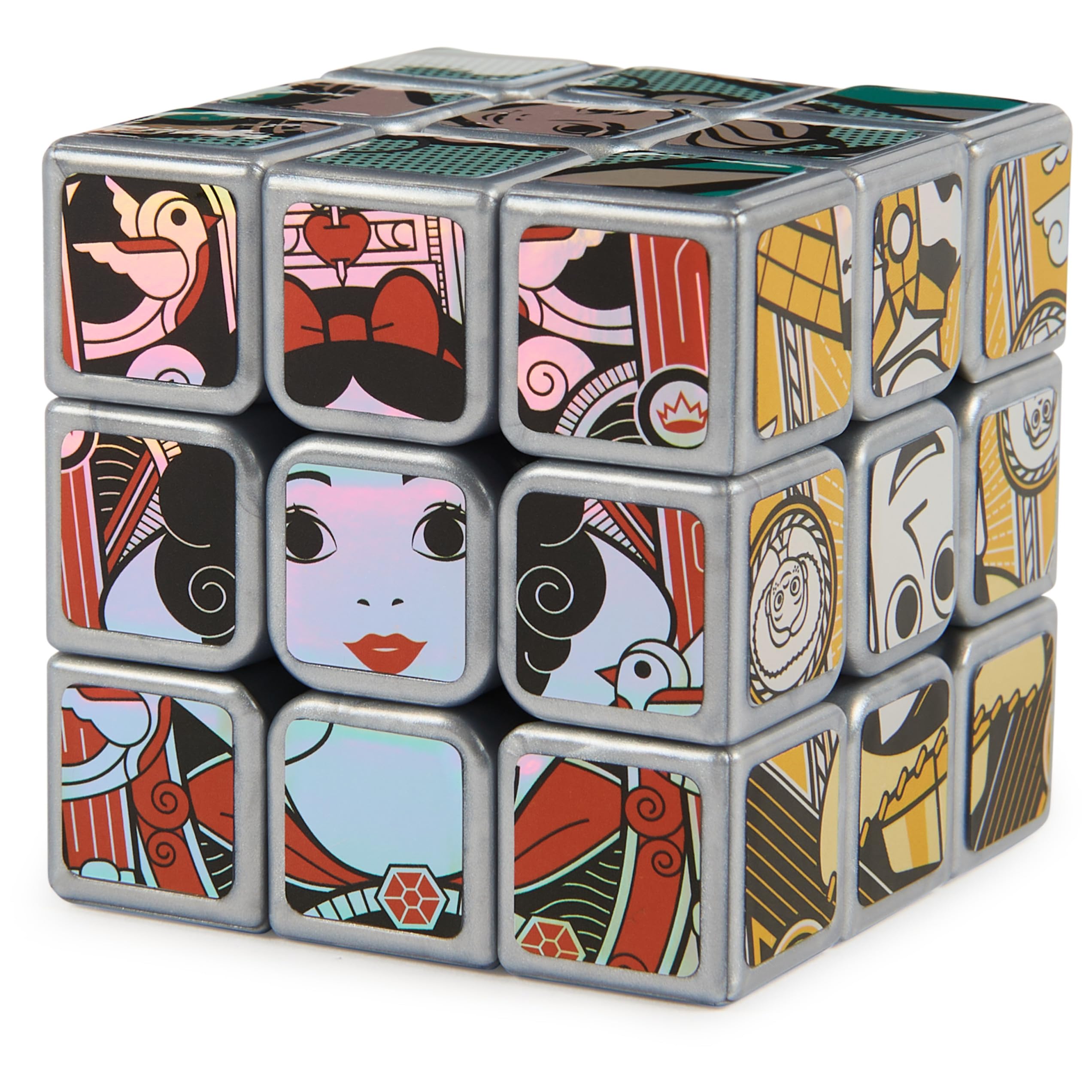 Rubik’s Cube, Disney 100th Anniversary Metallic Platinum 3x3 Cube ...